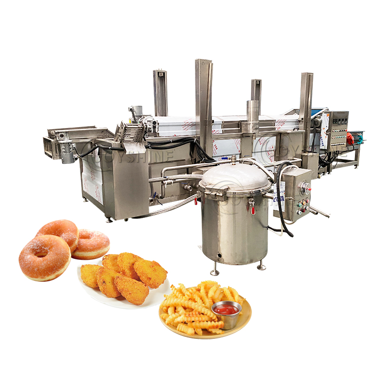 Máquina de freír snacks en continuo | precio de fábrica | SUS304